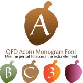 QFD Acorn Monogram Font