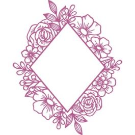 floral diamond frame