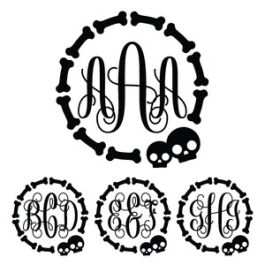 Monogram Basic Script - Skull & Bones