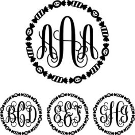 Monogram Basic Script - Halloween Candy