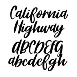 BFC California Highway Bold Brush Script Cursive Font