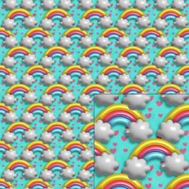 rainbow inflated pattern