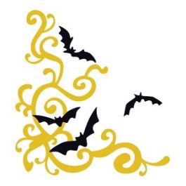 Halloween Bats Corner Flourish