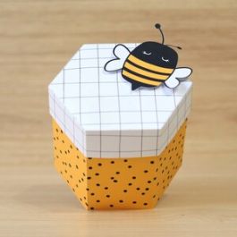 Bee Hexagonal Box Large