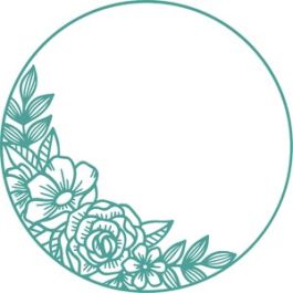 round flower frame