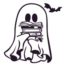 Ghost with Stack of Books