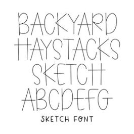 BFC Backyard Haystacks Sketch Playful Handwritten Font|451577