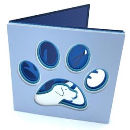 dog paw card
