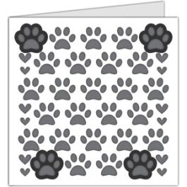 dogs paws card