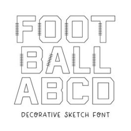 BFC Football Sketch Sporty Block Sketch Pen Font