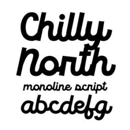 BFC Chilly North Bold Thick Retro Monoline Script Cursive Font|454489