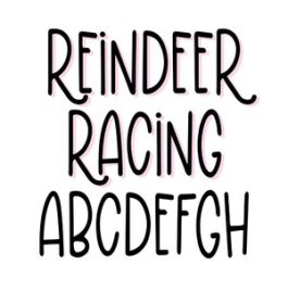 BFC Reindeer Racing Skinny Handwritten Christmas Font