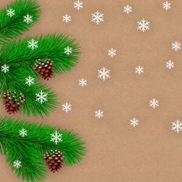 Christmas Tree Snowflake Pattern Paper