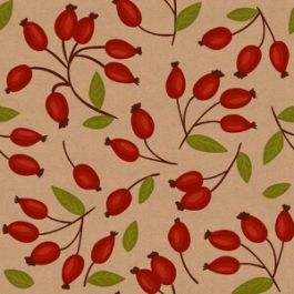 Holiday Berry Pattern Paper