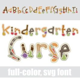Kindergarten Cornucopia Color Font