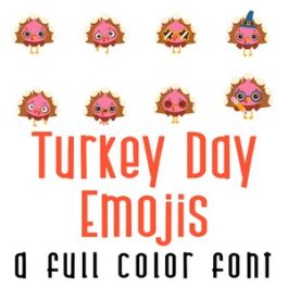 Turkey Day Emojis Full Color Font