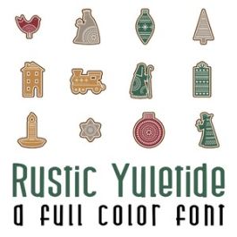 Rustic Yuletide Full Color Font