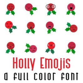 Holly Emojis Full Color Font