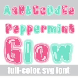Peppermint Glow Color Font
