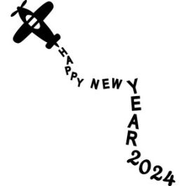 happy new year airplane