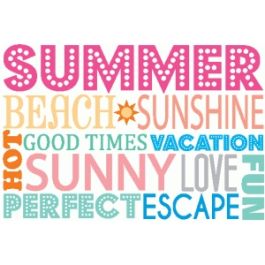summer vinyl / subway word art