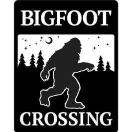 Bigfoot Crossing sign