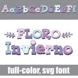 Floro Invierno Color Font