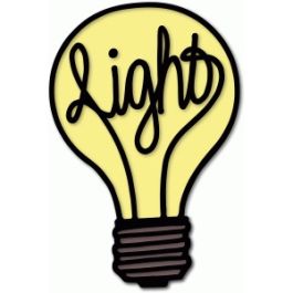 light bulb cursive design