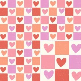 Heart Checkerboard Pattern