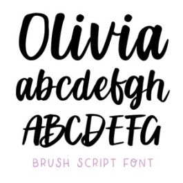 BFC Olivia Stylish Authentic Brush Script Cursive Font