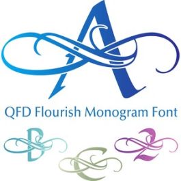 QFD Flourish Monogram Font
