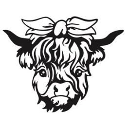 Highland Cow with Bandana