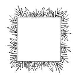 Botanical square frame