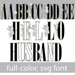Hello Husband Color Font