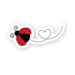 Ladybug with Heart Trail