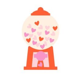 Heart Gumball Machine