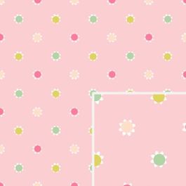 Pink Flower Dot Pattern