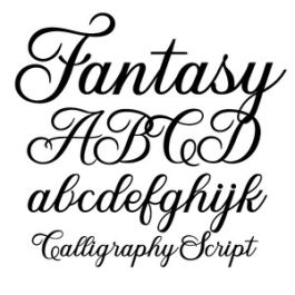 BFC Fantasy Elegant Calligraphy Fancy Script Font
