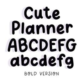 BFC Cute Planner Bold Simple Handwritten Planning Font