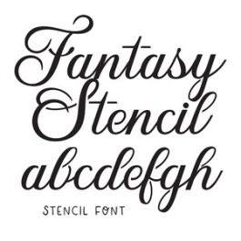 BFC Fantasy Stencil Fancy Calligraphy Script Font|465595