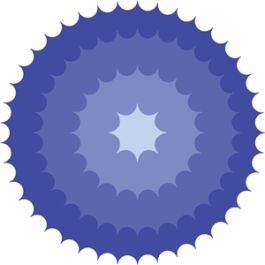 inverted scalloped circles