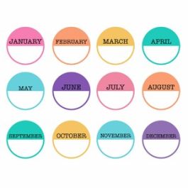 Round Months of the Year Planner Labels