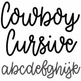 Cowboy cursive handwriting font