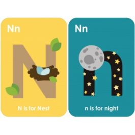 letter 'n' flashcard