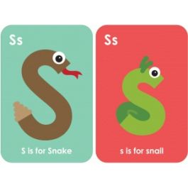 letter 's' flashcard