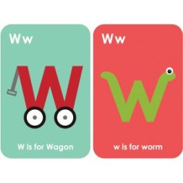letter 'w' flashcard