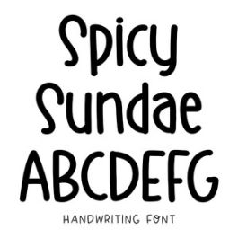 BFC Spicy Sundae Handwritten Planner Handwriting Font