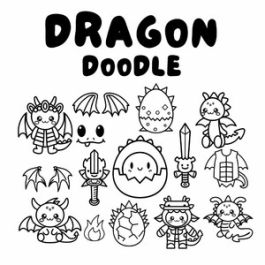 Dragon Doodle Dingbats Font