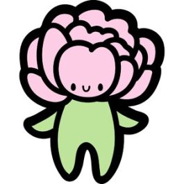 chibi peony sprite flower
