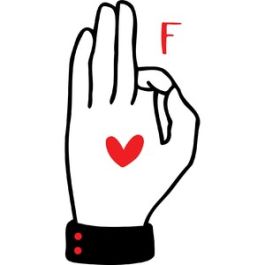 American Sign Language F